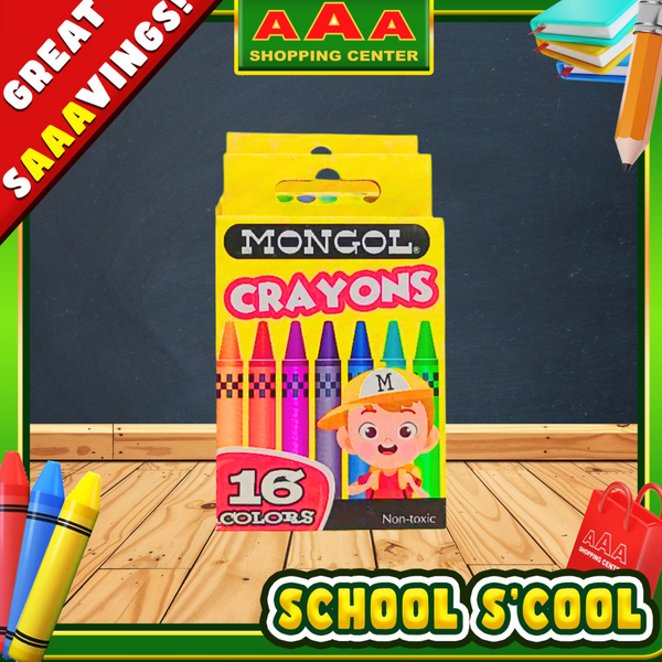 [School Sale] Mongol Crayons 16 Colors – AAA Shopping Center